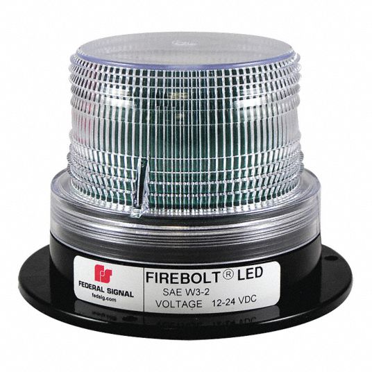 FEDERAL SIGNAL, Flashing Beacon, White, Beacon Light - 35ZX16|220250-05 ...