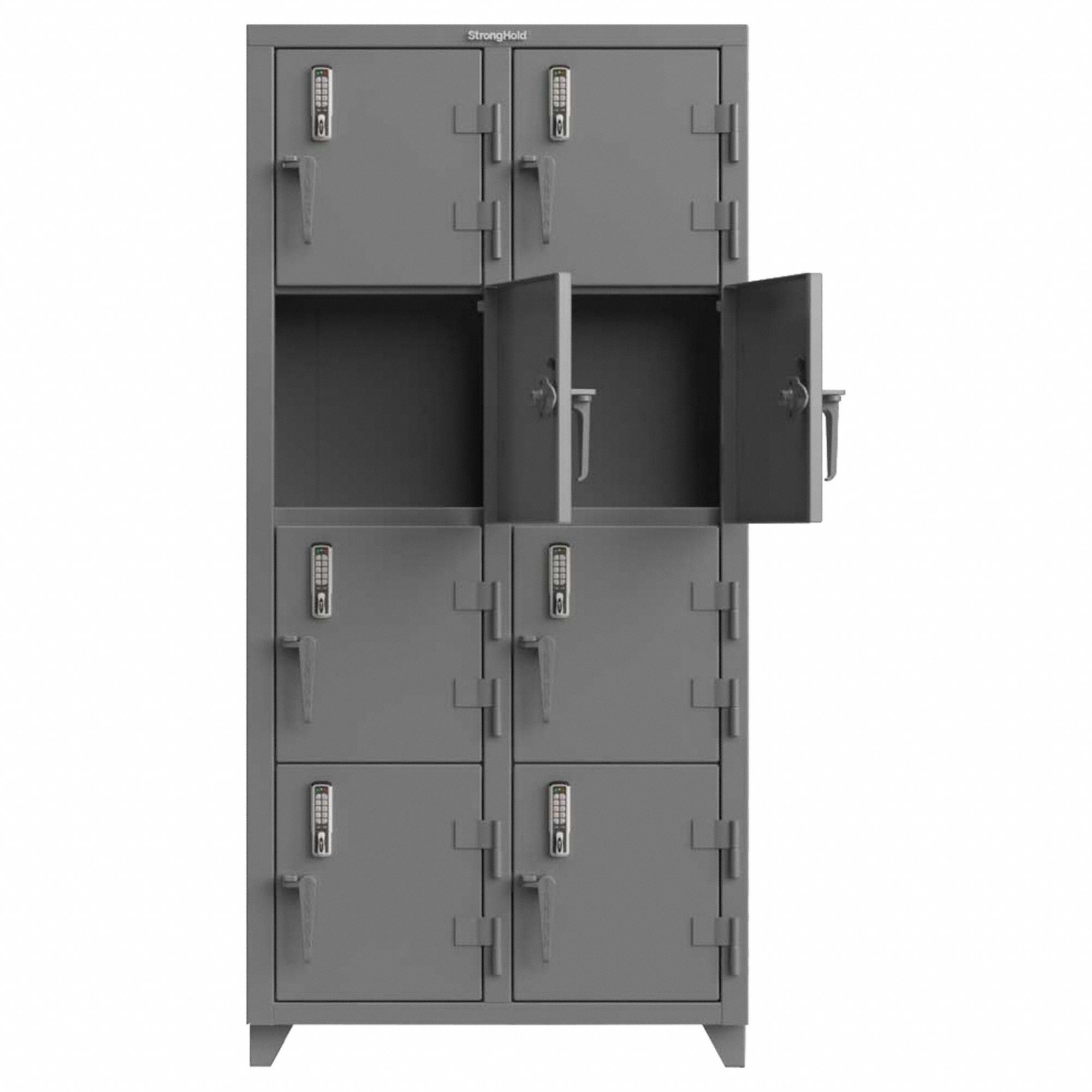 STRONG HOLD, 36 in x 18 in x 75 in, 4 Tiers, Locker - 804U72|36-8D-18 ...