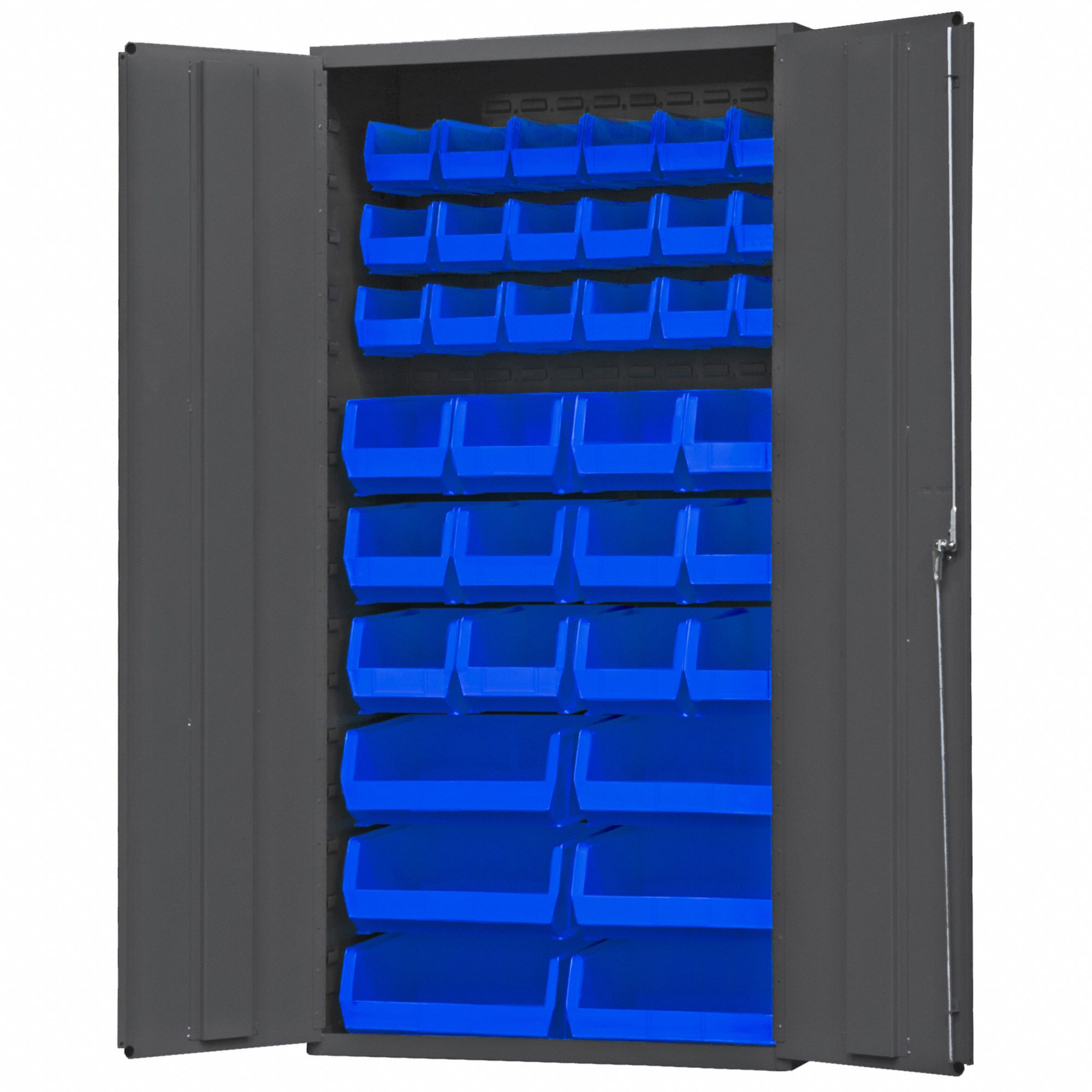 DURHAM MFG, 36 in x 18 in 72 in, 0 Shelves, Bin Cabinet - 36FC08|3602 ...