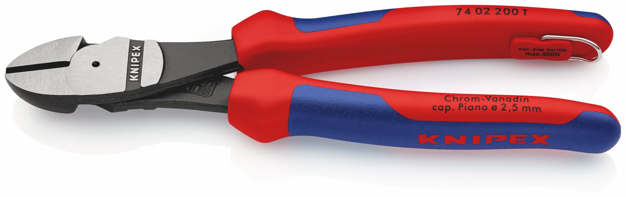 KNIPEX Pinza de Corte Diagonal 8" Rojo/Azul - 360KV3 | 74 02 200 T ...