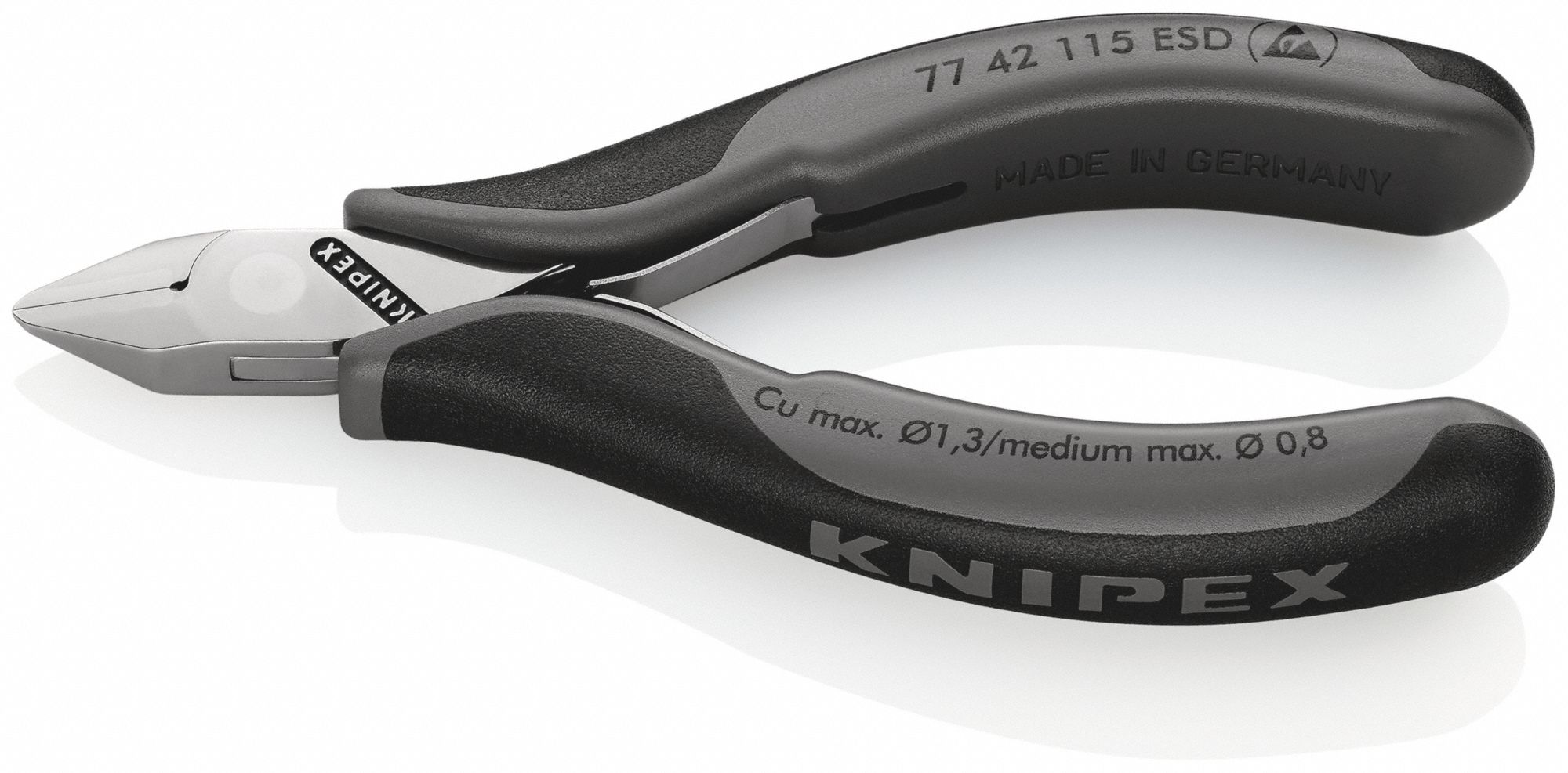 KNIPEX Pinza de Corte Diagonal 4-1/2" Negro/Gris - Pinzas de Corte ...