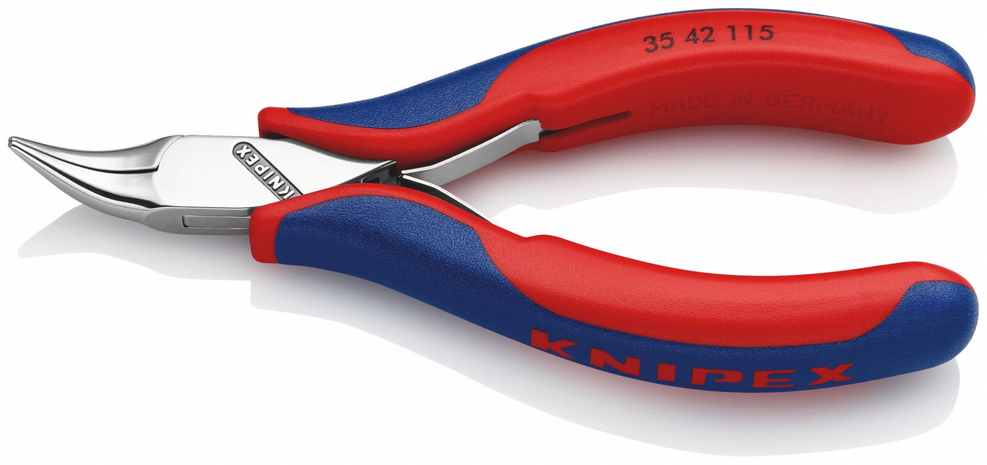 KNIPEX Pinza Punta Curva Curva 4-1/2" Acero Azul/Rojo - Pinzas de Punta ...