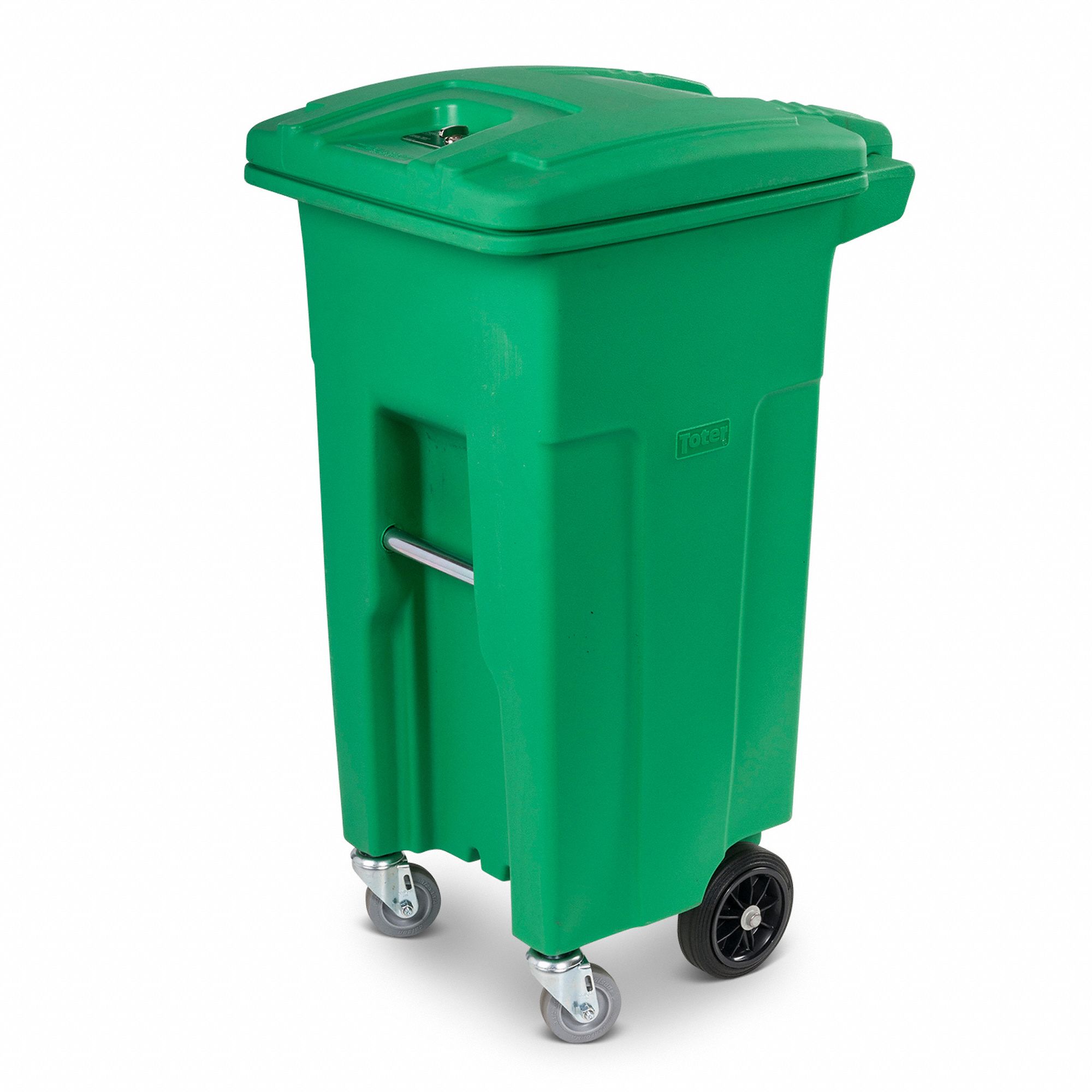 TOTER, 32 gal Capacity, 4 Wheels, Trash Can - 360TP6|ACG32-00LIM - Grainger