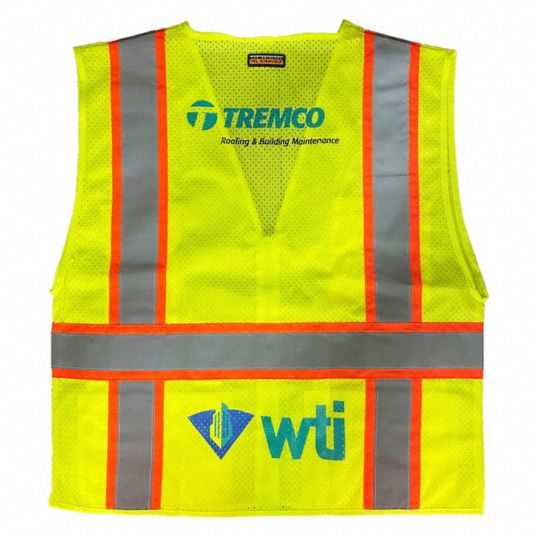 Safety Vest,1163,Tremco/WTI Logo,2XL - 360ZJ4|G1054-2X-T565A - Grainger