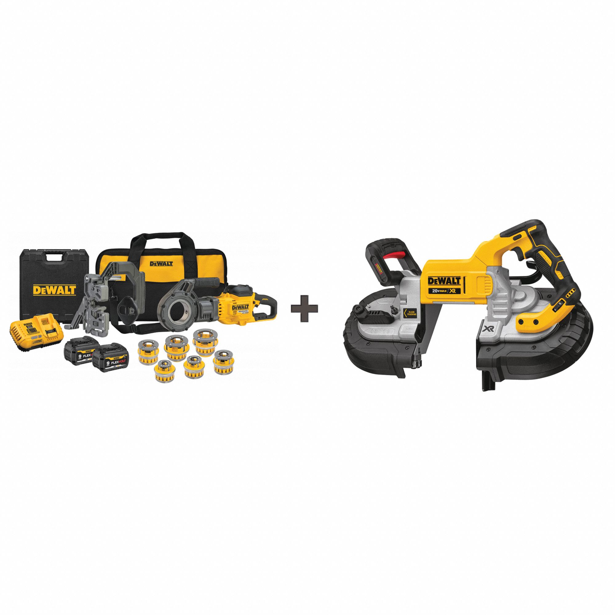 DEWALT, 2 Tools, Pipe Threading Cutter/Portable Band Saw, Cordless ...