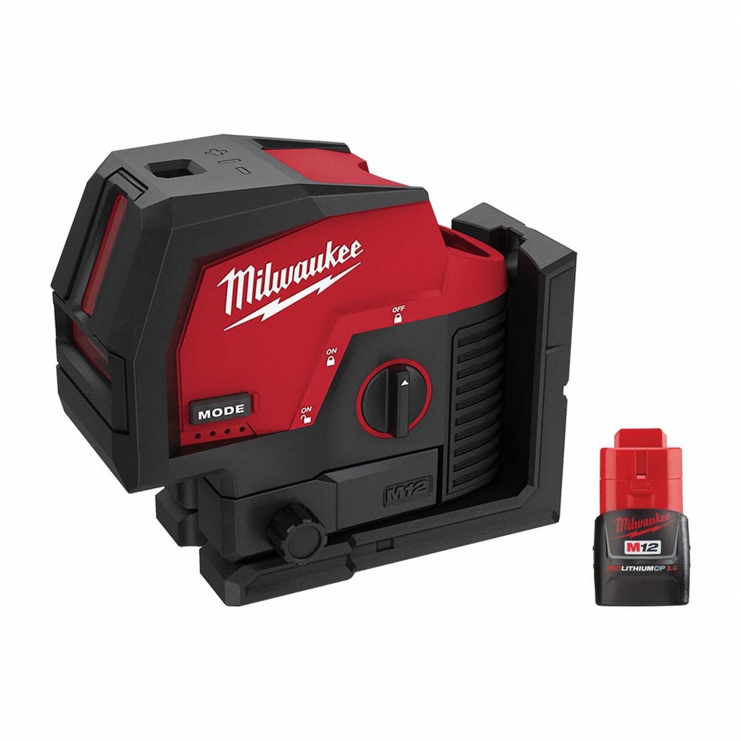 MILWAUKEE, 2 Lines and 2 Dots, Green Beam, Laser with Battery - 391MV0 ...