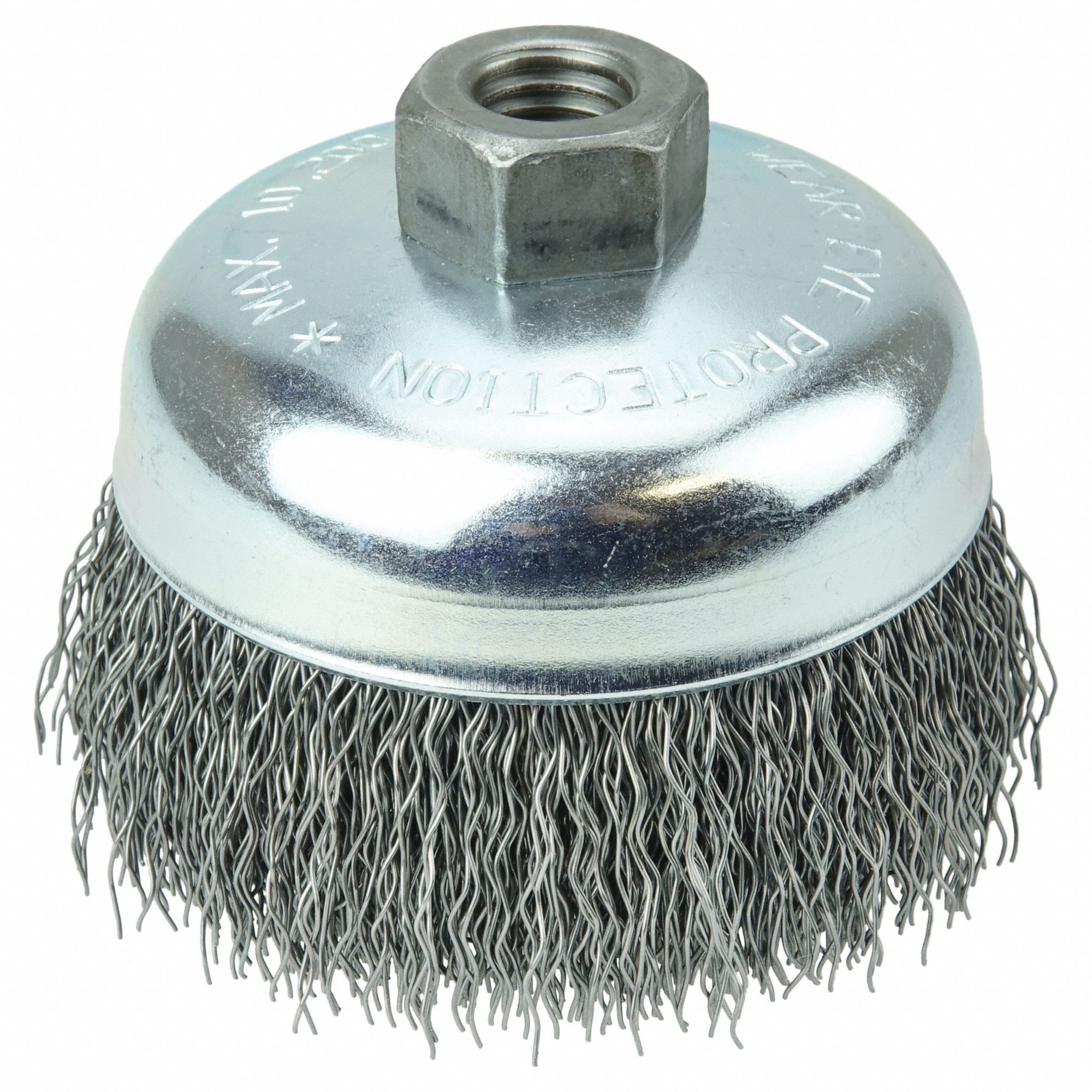 WEILER, Crimped Steel, 4 in Dia, Crimped Wire Cup Brush - 817RR1|36036 ...