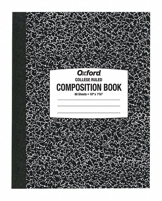 Composition Notebook,College,80 Sheet - Grainger