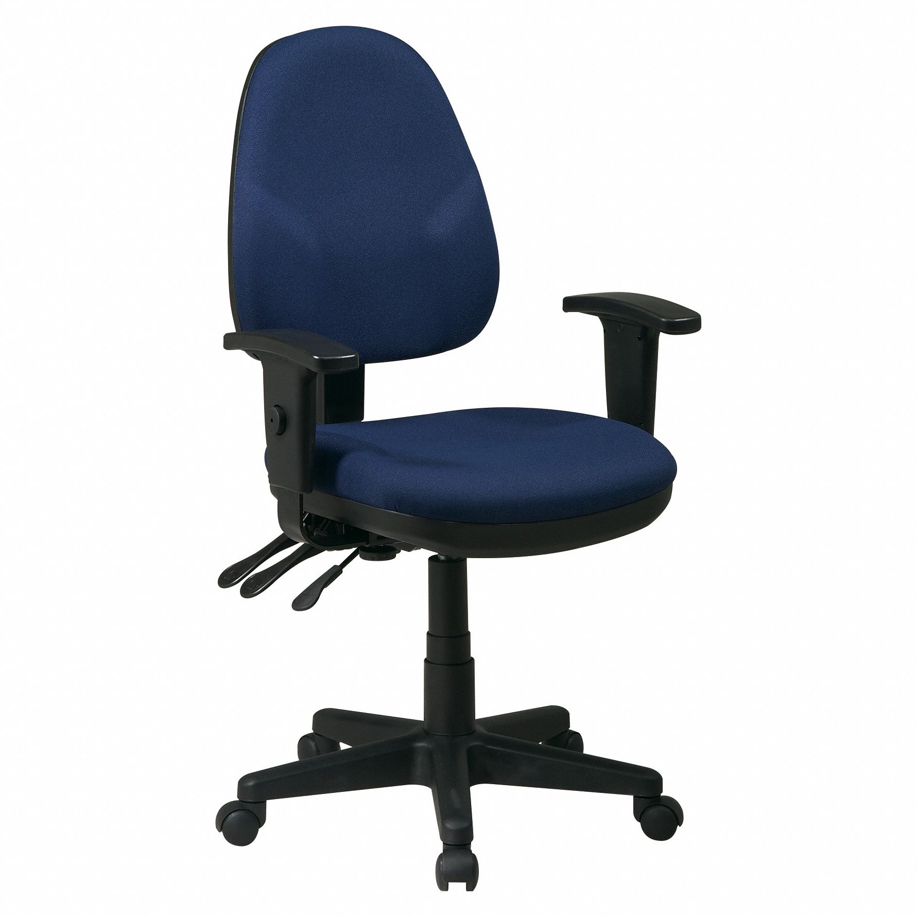 OFFICE STAR, Ht/Left/Right Slide, Blue, Office Chair - 15Z363|36427-225 ...