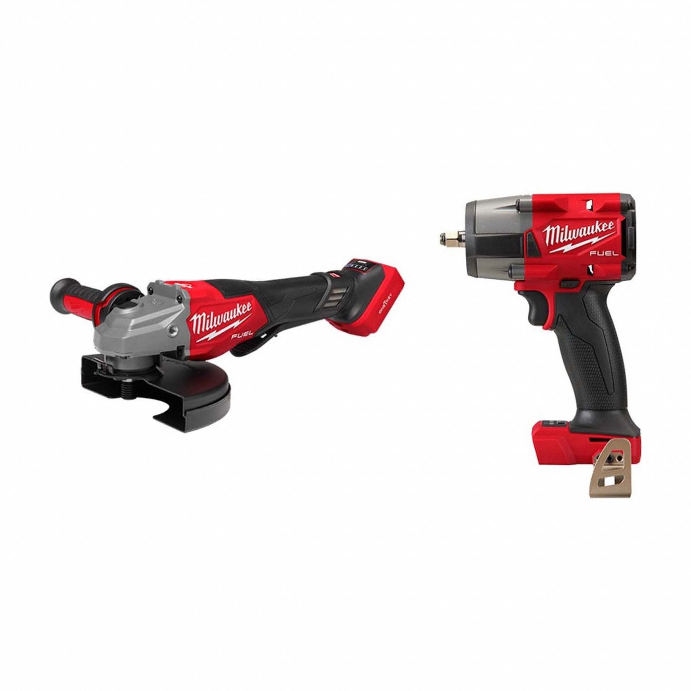 MILWAUKEE, 2 Tools, Angle Grinder/Impact Wrench, Tool Combination Kit ...