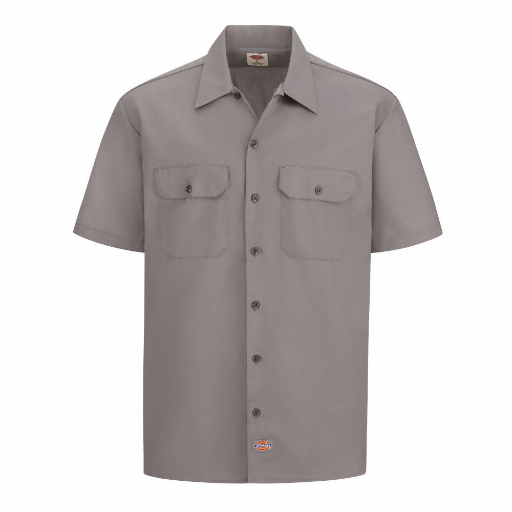 DICKIES, Men's, Short Sleeve, Shirt - 367K77|2574SV RG 5XL - Grainger