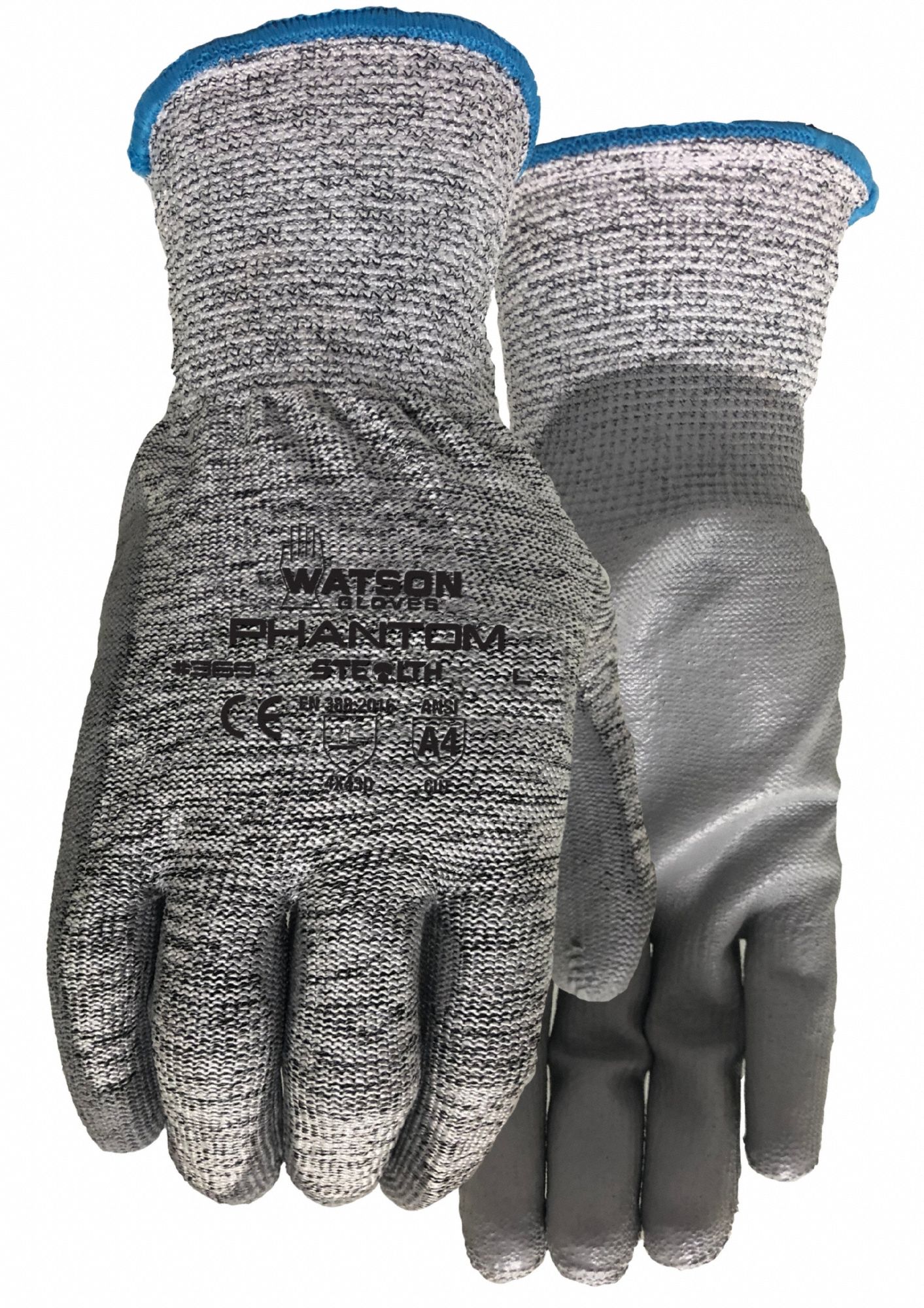 WATSON GLOVES, XL ( 12 ), ANSI Cut Level A4, Knit Gloves - 866U32|369-X ...