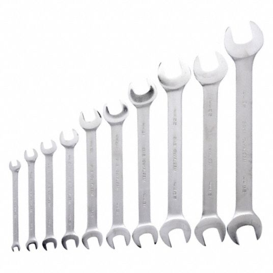 Open End Wrench Set, Satin - Grainger