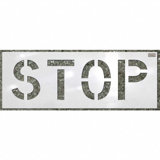 Stop, 0.125 in Thick, Stencil - 36A408|70068 - Grainger