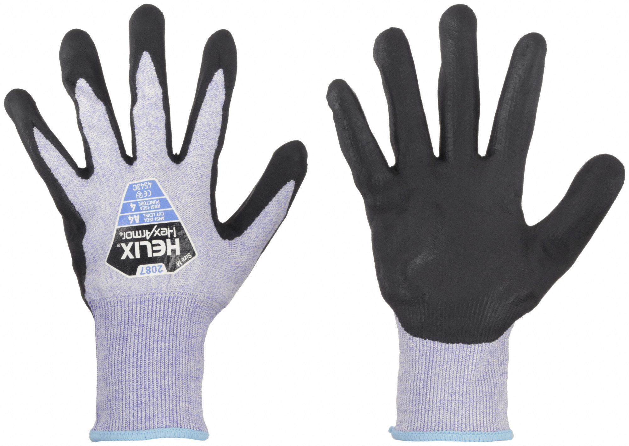 HEXARMOR, M ( 8 ), ANSI Cut Level A4, Coated Gloves - 36CG84|2087-M (8) - Grainger