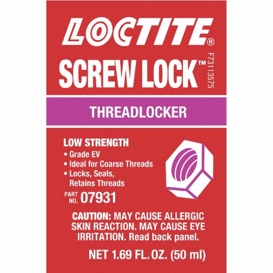LOCTITE, 079 (Letter Grade EV), Purple, Low-Strength Threadlocker ...