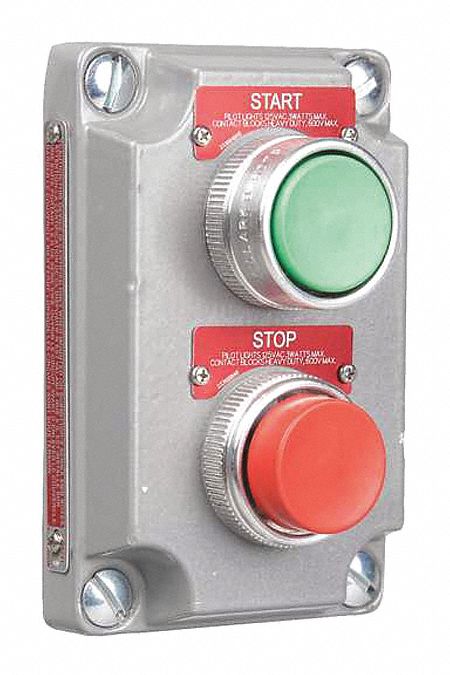 Green And Red Push To Start Expl Proof - Grainger