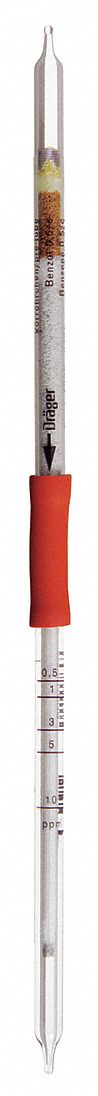 Glass, Reagent Detector Tube, Detects For Benzene, 0.5 to 10 ppm ...