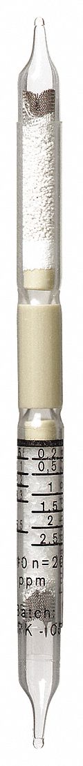 Glass, Reagent Detector Tube, Detects For Formaldehyde, 0.2 to 5 ppm ...