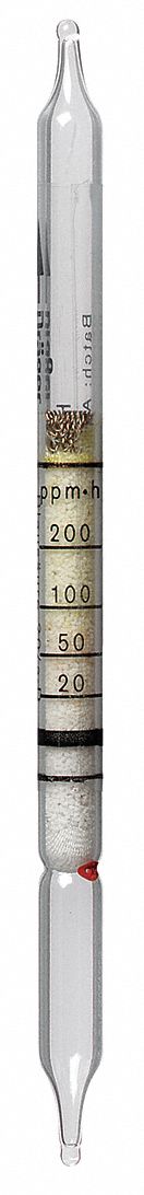 Glass Dosimeter Tube, Detects For Hydrocyanic Acid, 20 to 200 ppm ...