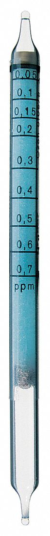 Glass, Reagent Detector Tube, Detects For Ozone, 0.05 to 1.4 ppm ...