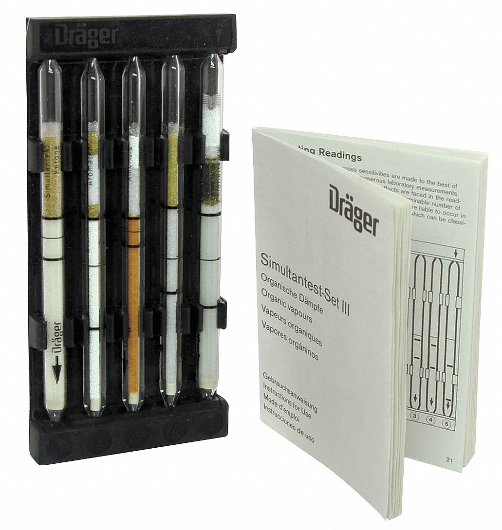 Glass, Reagent Detector Tube, Detects For Organic Gases, Such as ...