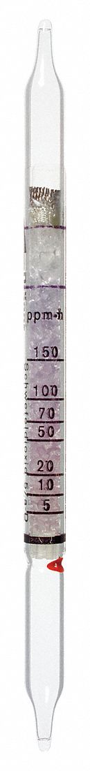 Glass Dosimeter Tube, Detects For Sulfur Dioxide, 0.625 to 18.75 ppm ...