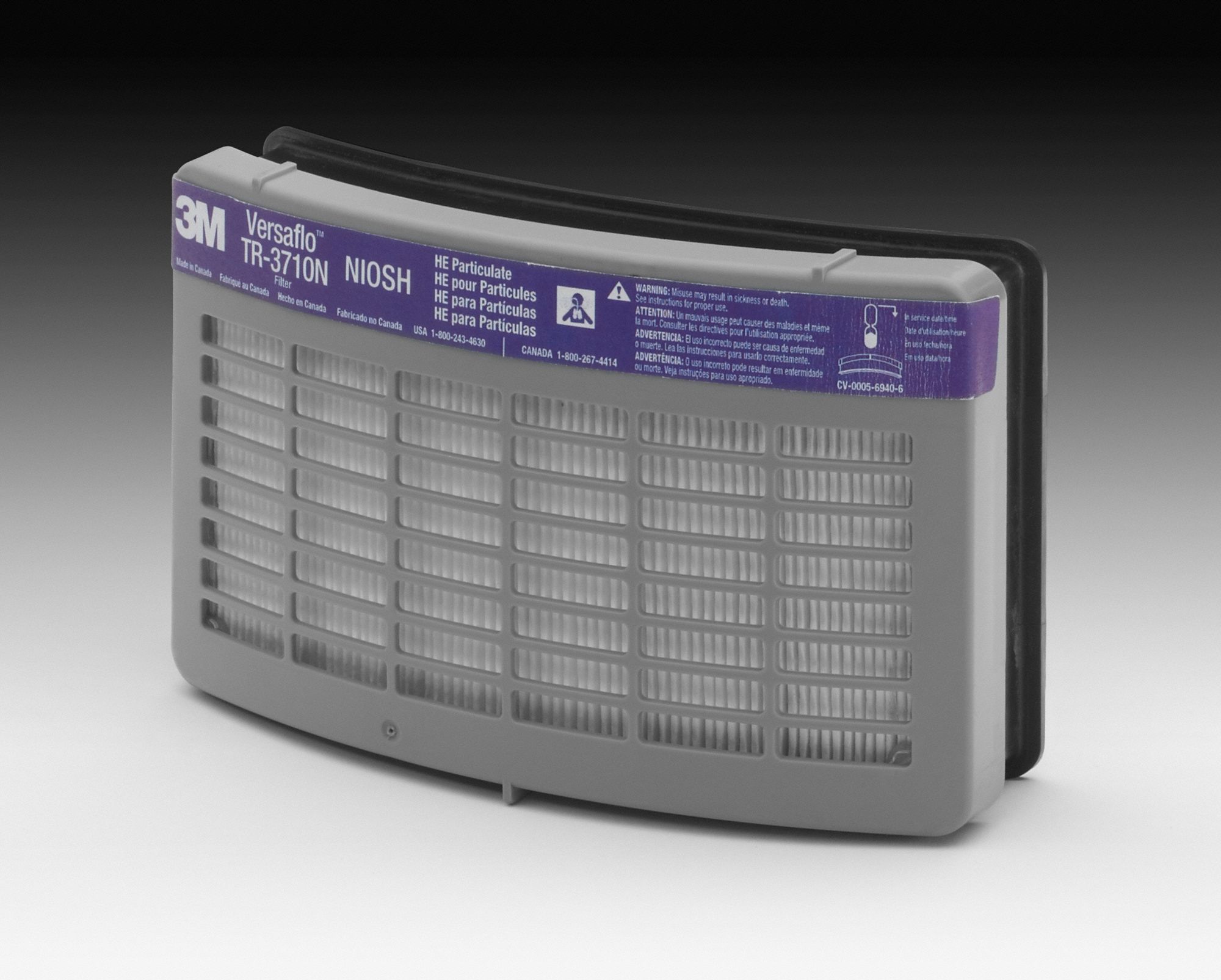 3M Filter: TR-300, HEPA, Magenta Color, 3M Versaflo™ TR-300 Series, 5 ...