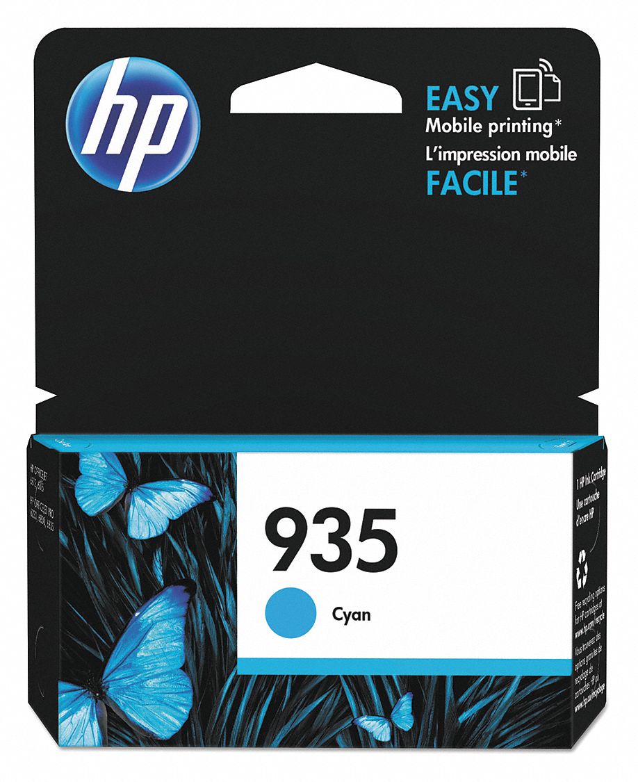 HP, Cyan, 935, Ink Cartridge - 36EF28|C2P20AN - Grainger