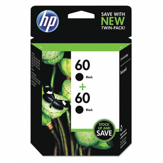 HP, Black, 60, Ink Cartridge - 36EJ05|CZ071FN140 - Grainger