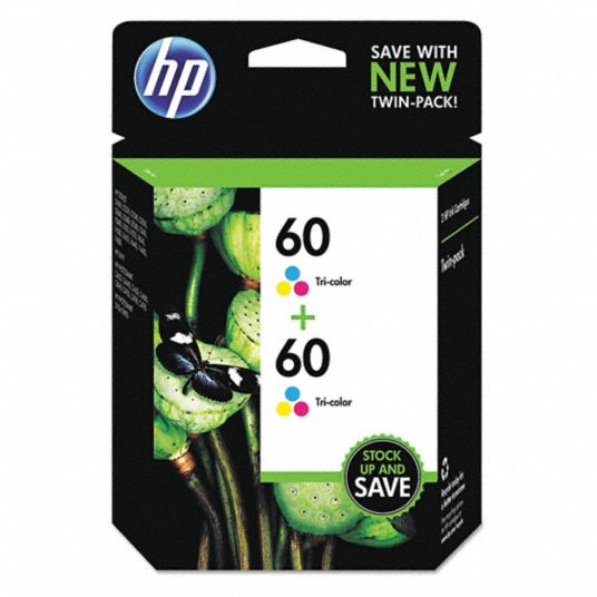 HP, Tri-Color, 60, Ink Cartridge - 36EJ06|CZ072FN140 - Grainger