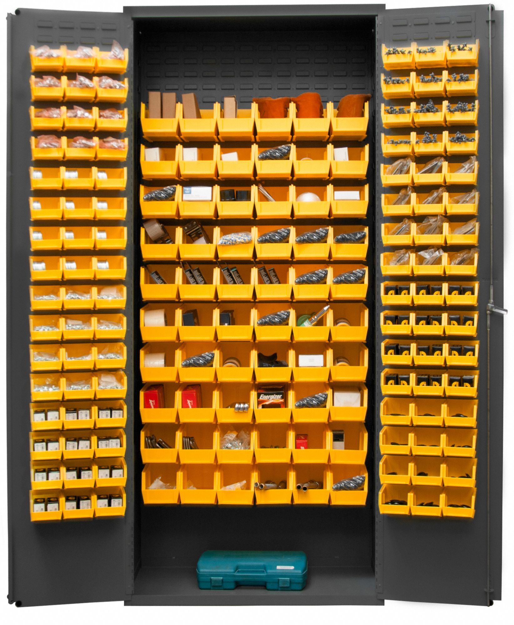 DURHAM MFG Bin Cabinet: 36 in x 18 in 84 in, 0 Shelves, 156 Bins ...