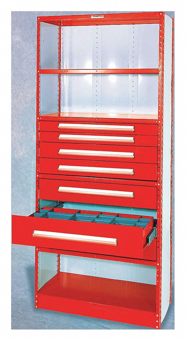 EQUIPTO, Standalone, Heavy-Duty, Metal Shelving - 36F862|4208DN-GY ...