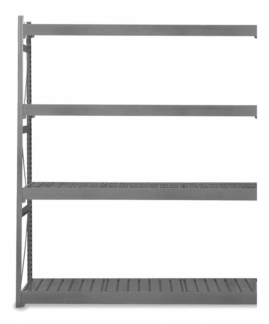 EQUIPTO Bulk Rack With Decking: Add-On, Light-Duty, 60 in x 30 in x 96 ...
