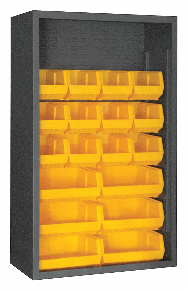 DURHAM MFG, 36 in x 18 in x 60 in, 1 Sided, Bin Cabinet - 36FA55|5002 ...