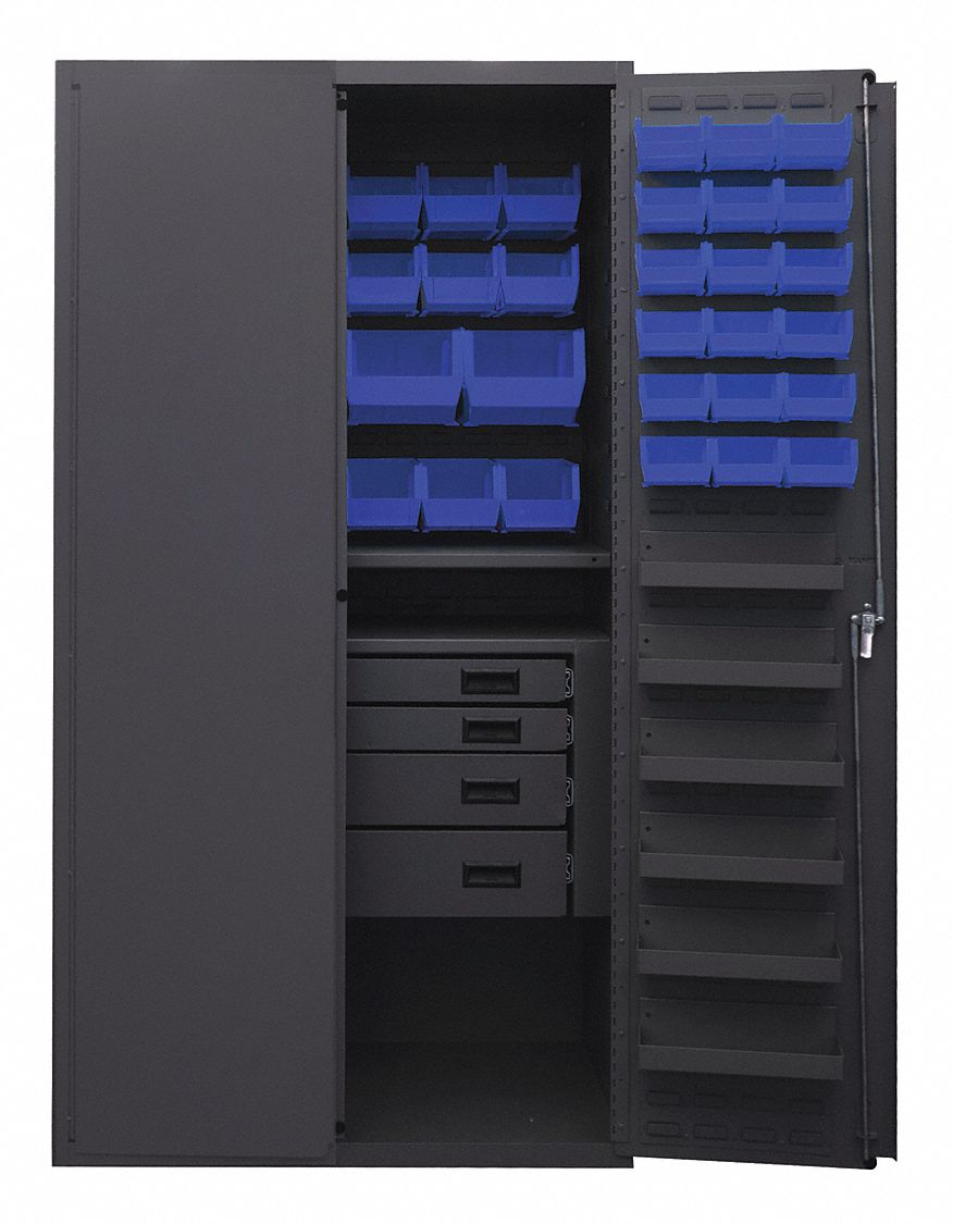 DURHAM MFG, 36 in x 24 in 72 in, 13 Shelves, Bin Cabinet - 36FA93 ...