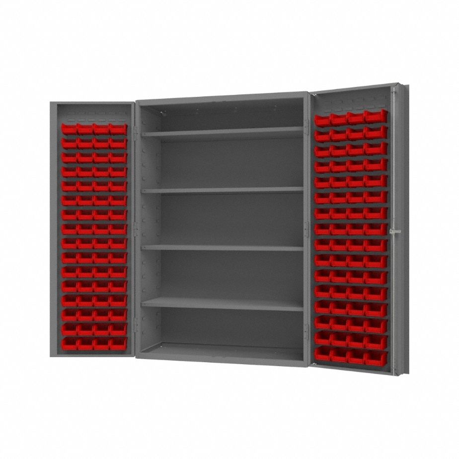 DURHAM MFG, 48 in x 24 in 72 in, 4 Shelves, Bin Cabinet - 36FC12|DC48 ...