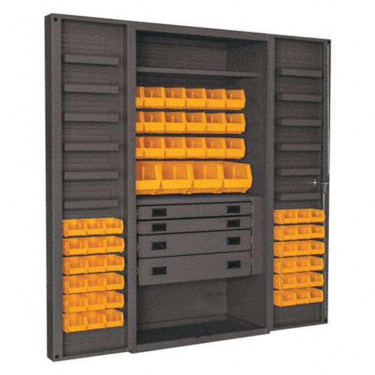 DURHAM MFG, 36 in x 24 in 72 in, 13 Shelves, Bin Cabinet - 36FC24 ...