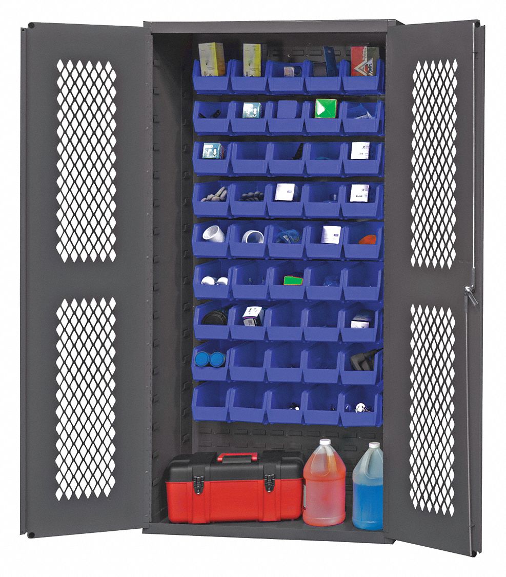 DURHAM MFG, 36 in x 18 in 72 in, 0 Shelves, Bin Cabinet - 36FC36 ...