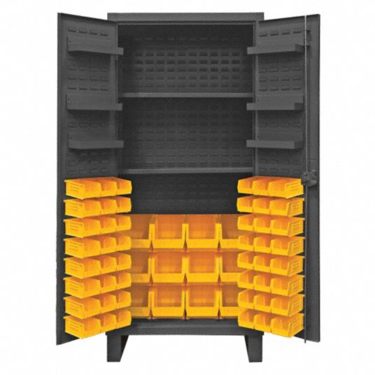 DURHAM MFG, 36 in x 24 in 78 in, 8 Shelves, Bin Cabinet - 36FC48|HDC36 ...