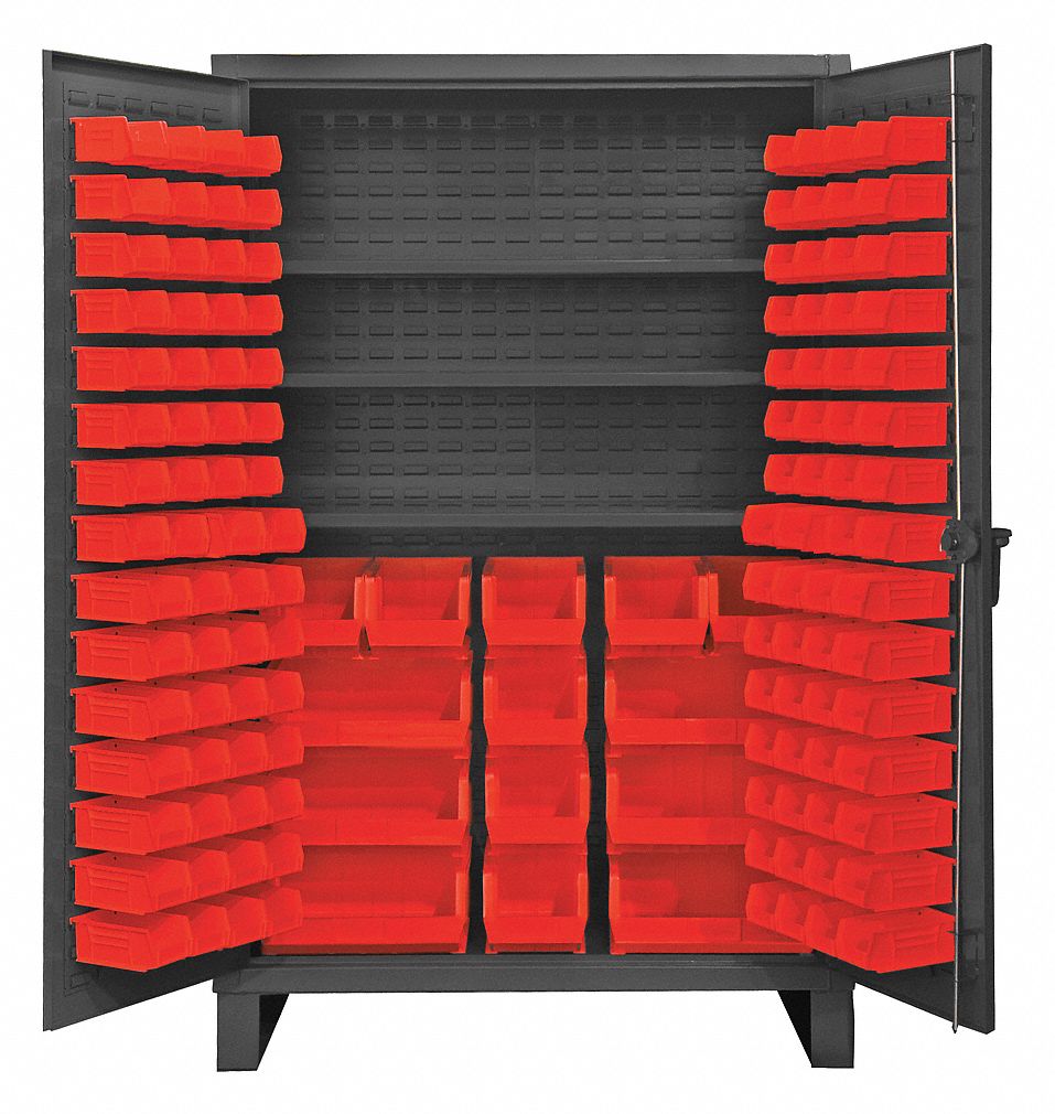 DURHAM MFG, 36 in x 24 in 78 in, 4 Shelves, Bin Cabinet - 36FC54|HDC48 ...