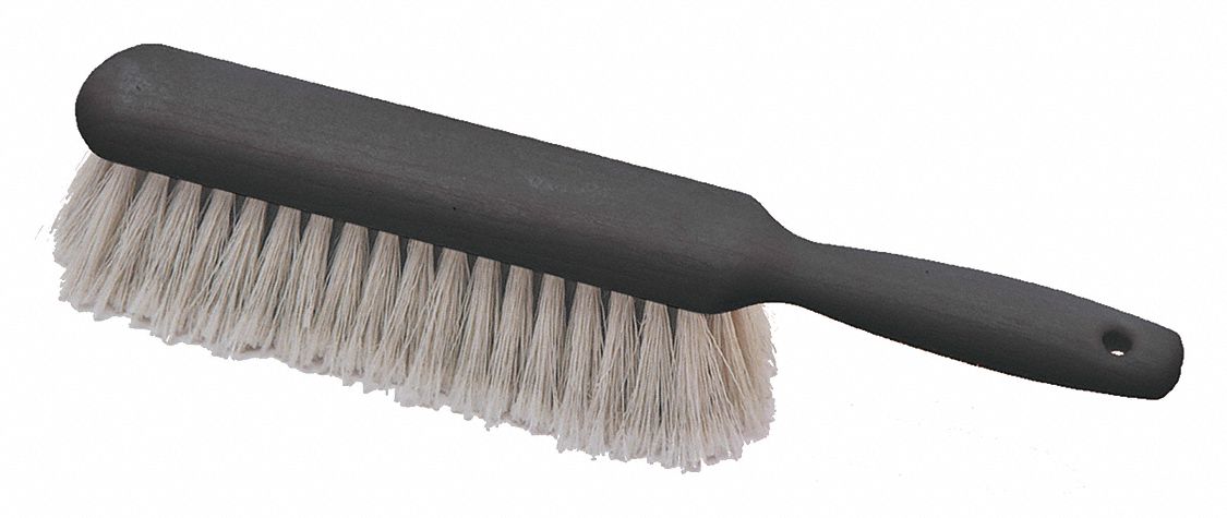 13 inL Synthetic Short Handle Bench Brush, Black - Grainger