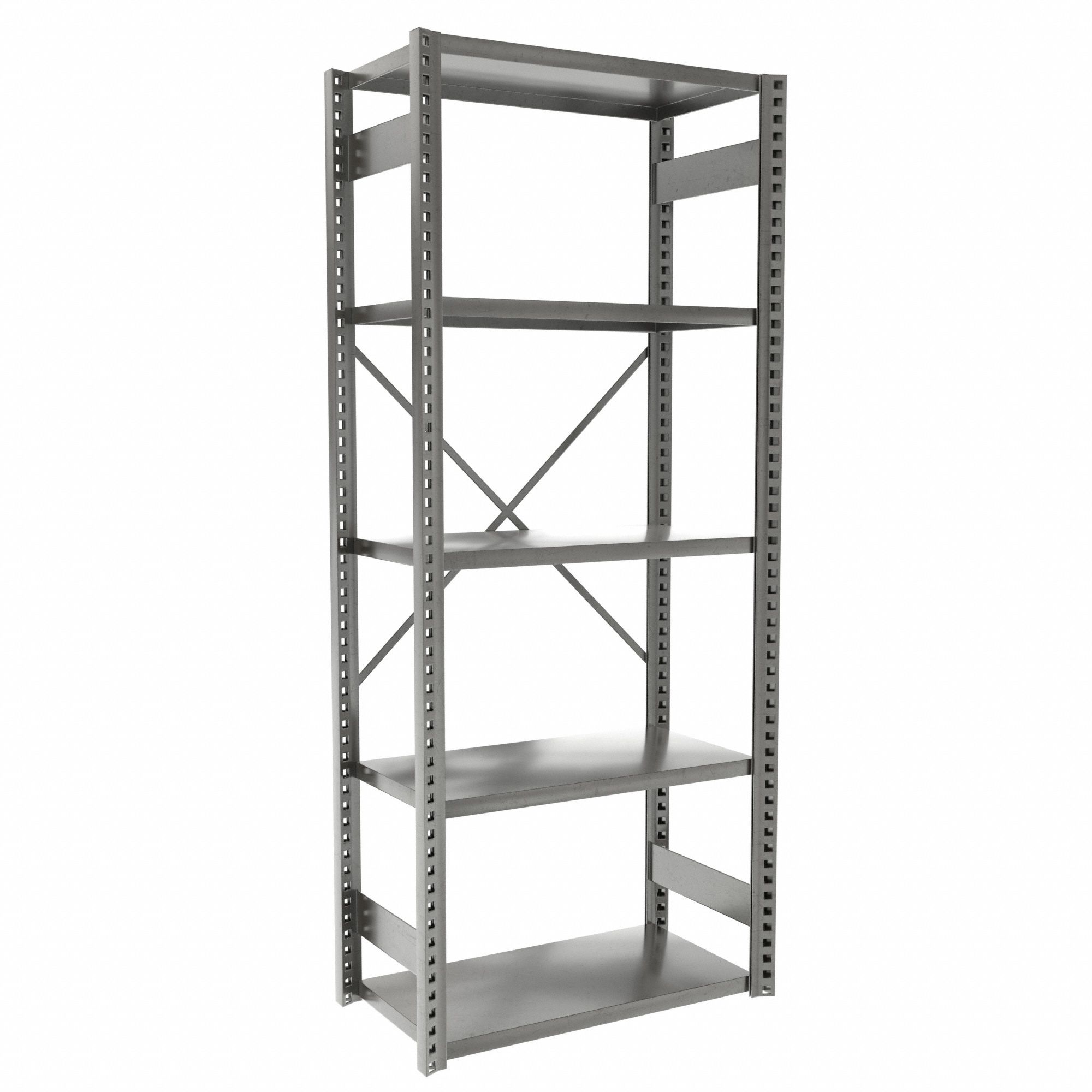 EQUIPTO, Starter, Heavy-Duty, Metal Shelving - 36G096|663-5S-GY - Grainger