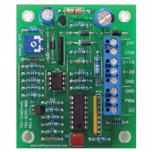 HOFFMAN, PWM Signal, 24 V AC Input Volt, ECM Motor Control - 36G647 ...