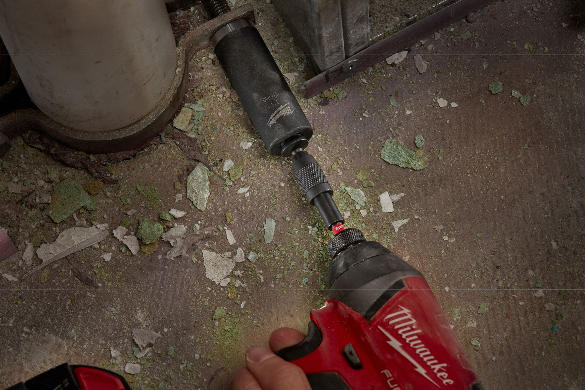 MILWAUKEE Hex Drive Socket Adapter: 1/4 in Input Drive Size, Black ...