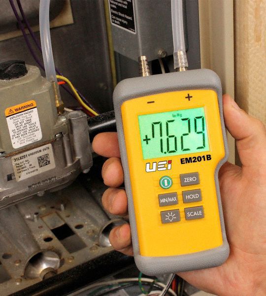 UEI TEST INSTRUMENTS Air Manometer Kit: -60 in wc to 60 in wc, 4 Digit ...