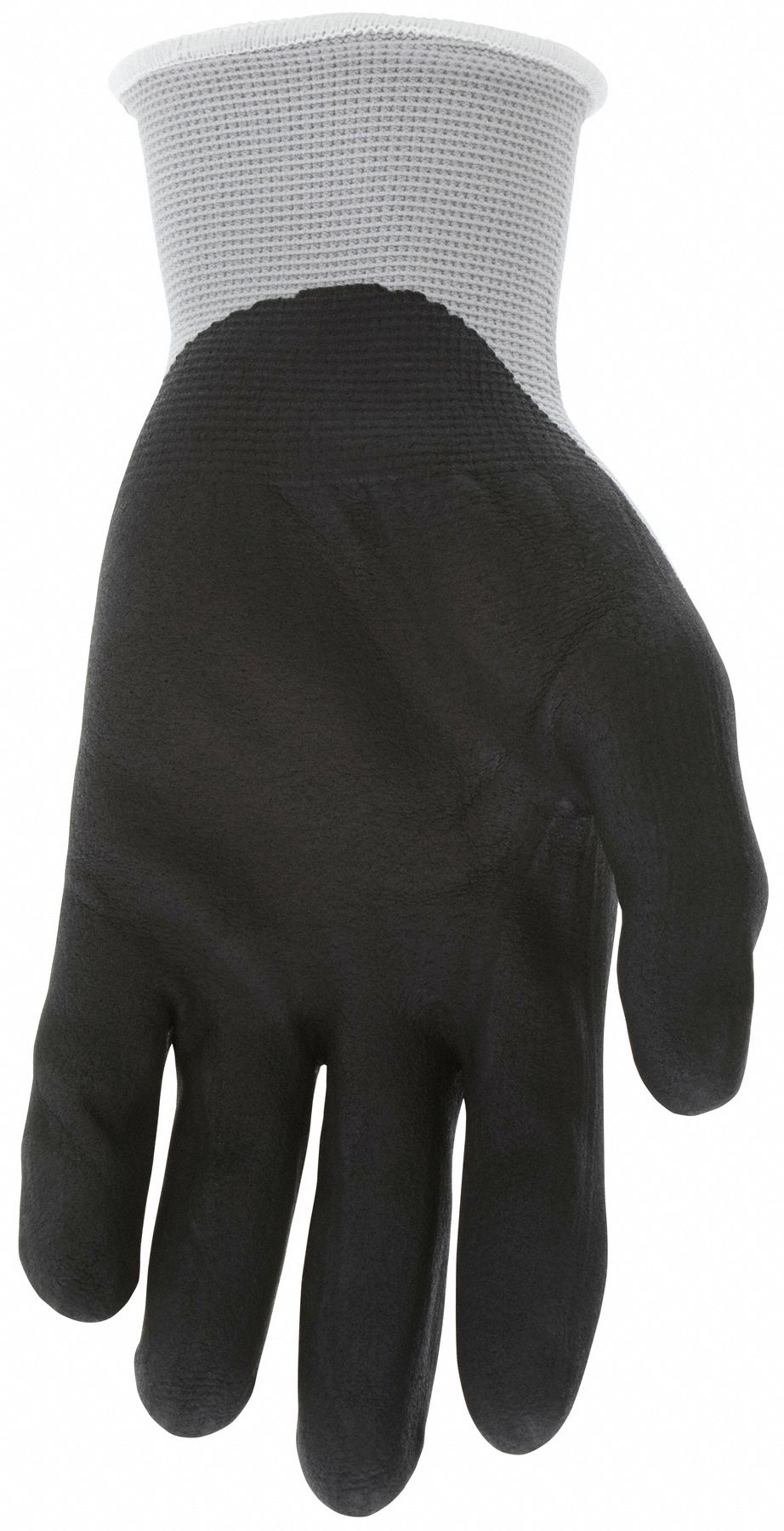 MCR SAFETY Coated Gloves: XL ( 10 ), Sandy, Foam Nitrile, Palm, Dipped, ANSI Abrasion Level 3, 1 ...