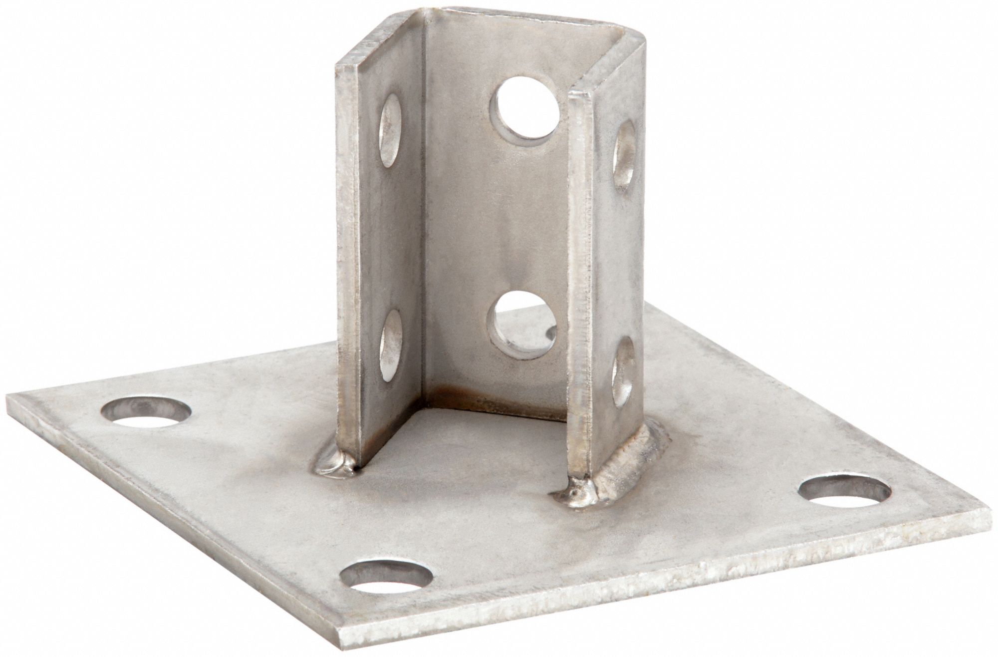 1 5/8 in x 1 5/8 in For Strut Channel Size, Polished, Post Bases for ...