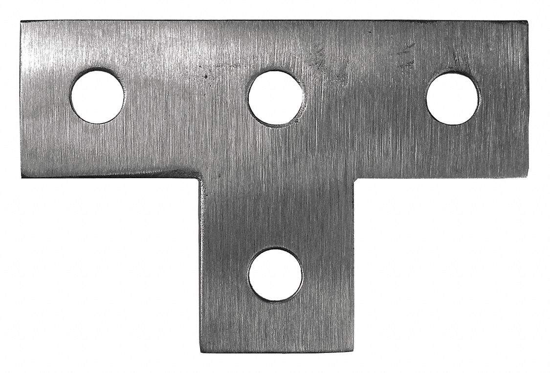 CALBRITE Tee Plates: 4 Holes, 9/16 in Hole Dia, For 1 5/8 in Strut ...