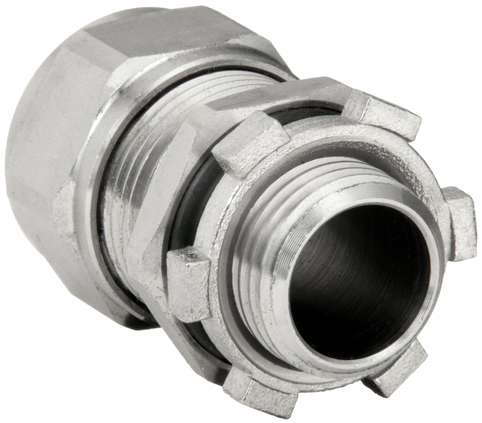 CALBRITE Liquid Tight Cord Connector: Stainless Steel, 1/2 in MNPT, 0. ...